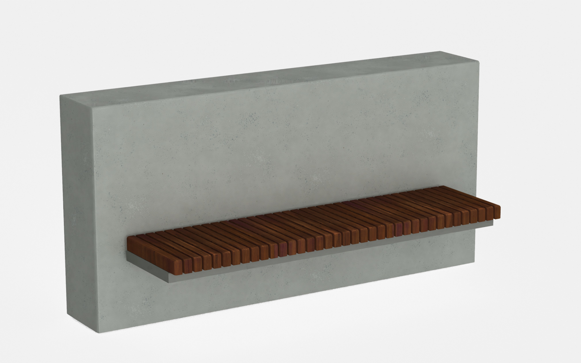 Aurora Wall-Mounted Bench [stringer] - DM Braun Commercial Outdoor Site ...